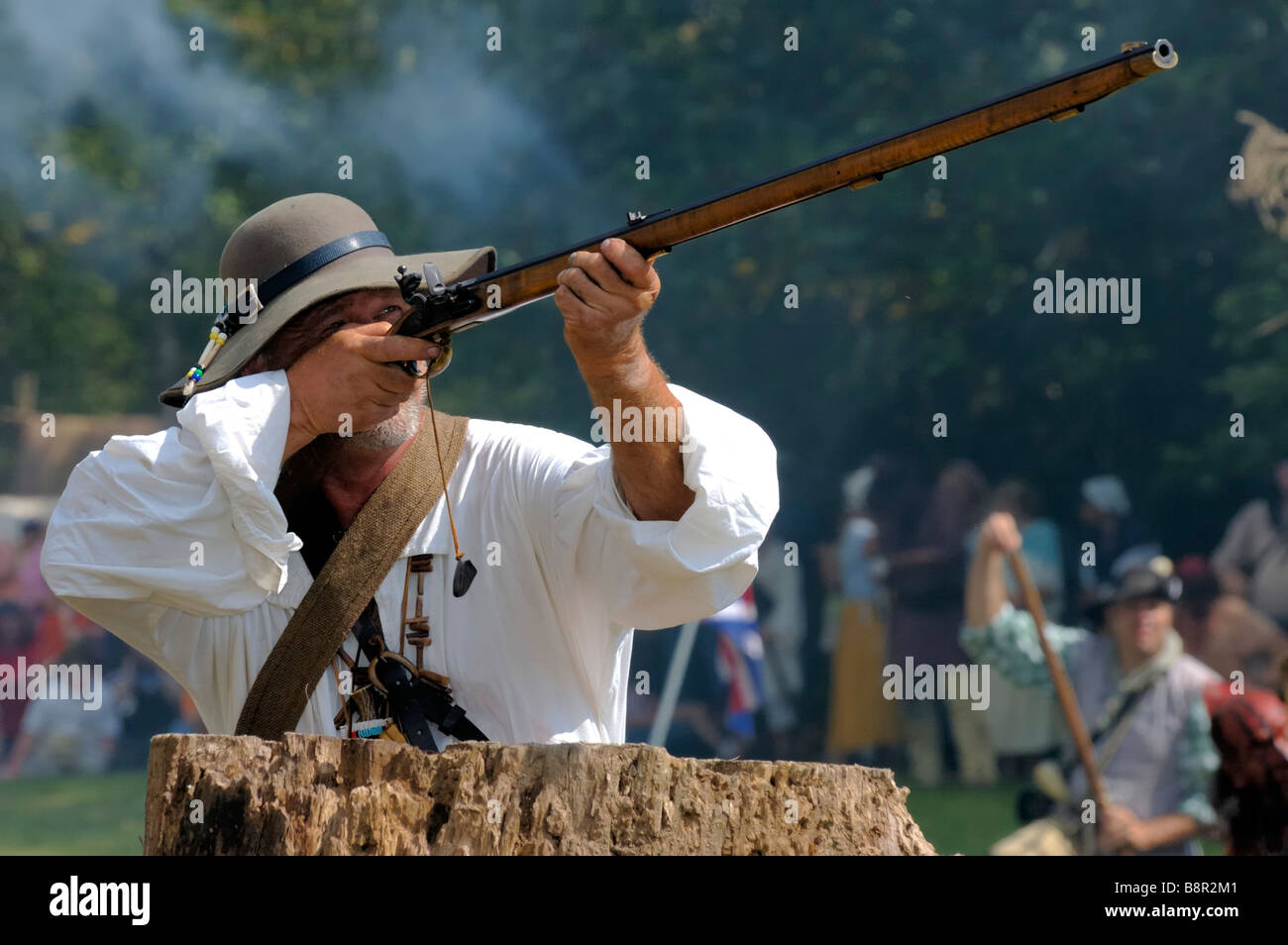 British loyalest at the reenactment of the Siege of Fort Boonesborough ...