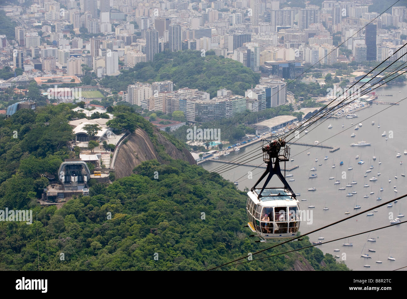 CABLE CAR ON SUGARLOAF MOUNTAIN RIO DE JANEIRO BRAZIL Stock Photo - Alamy