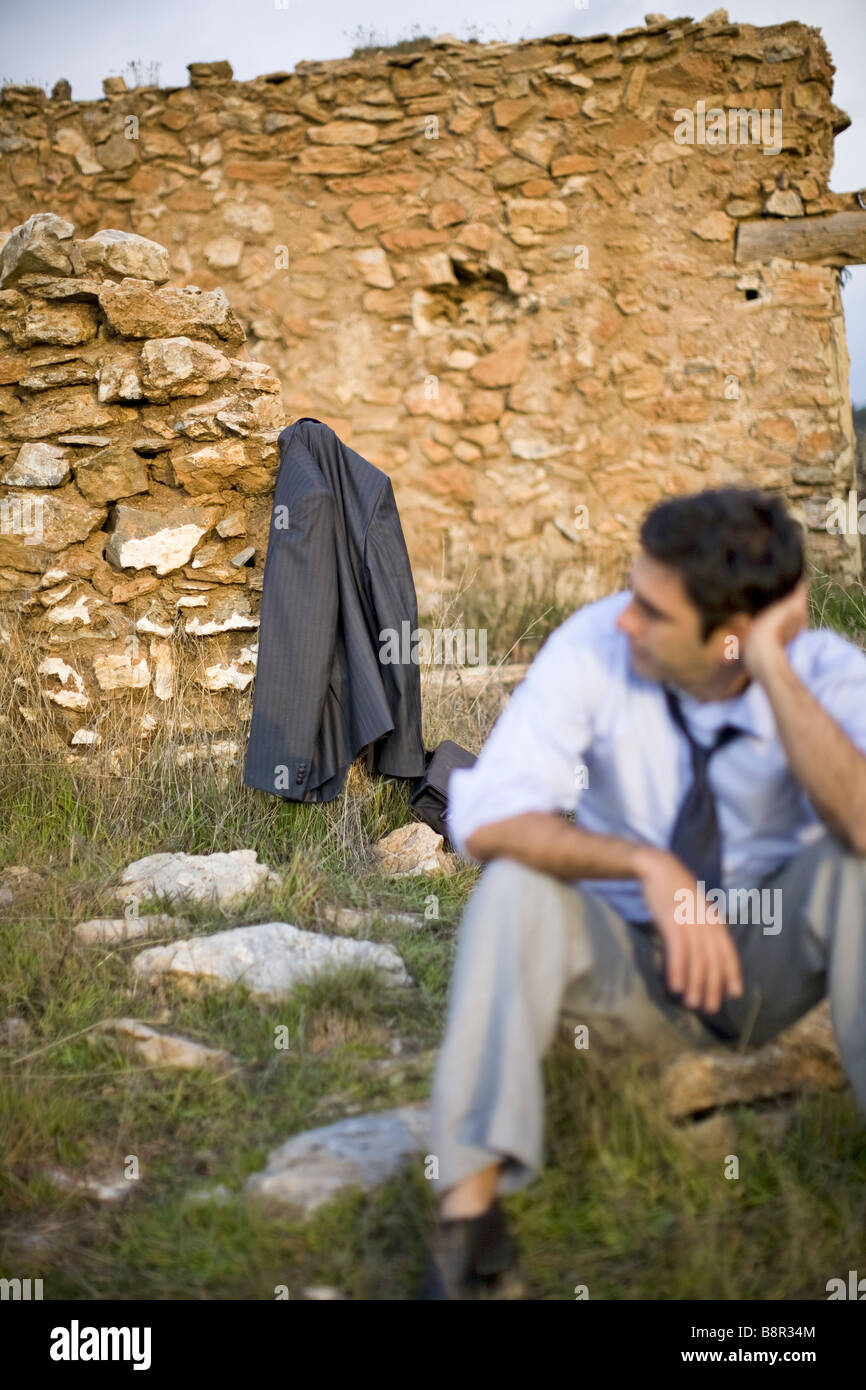Dejected man suit hi-res stock photography and images - Alamy