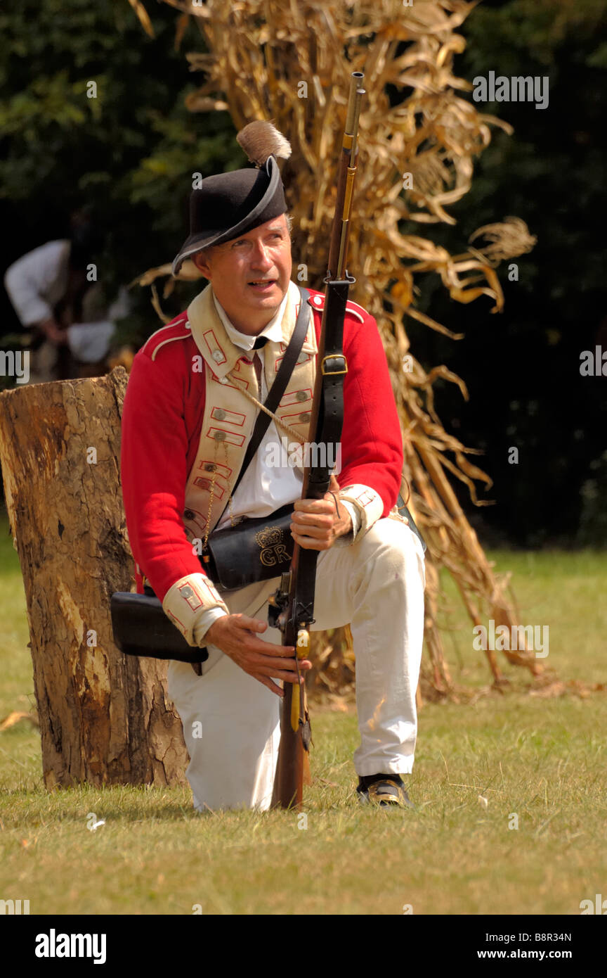 British loyalist solider at the reenactment of the Siege of Fort ...