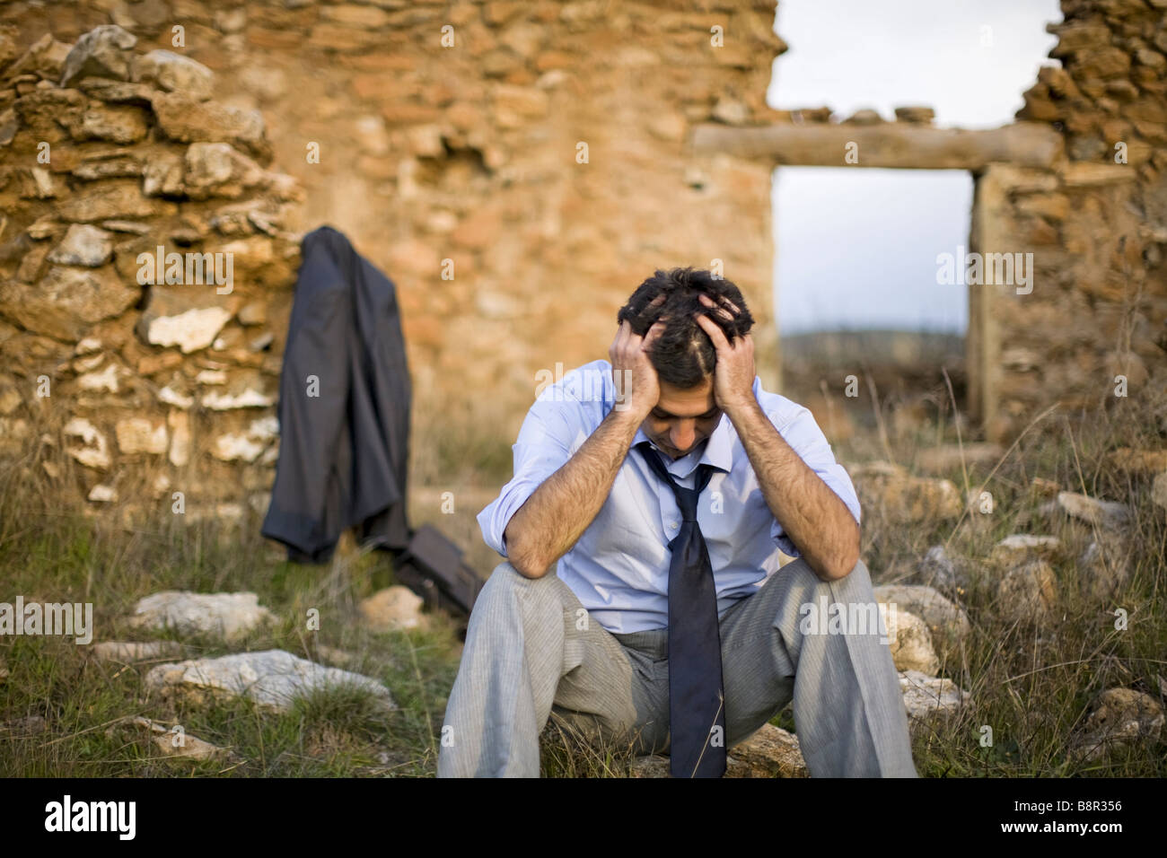 Dejected man suit hi-res stock photography and images - Alamy