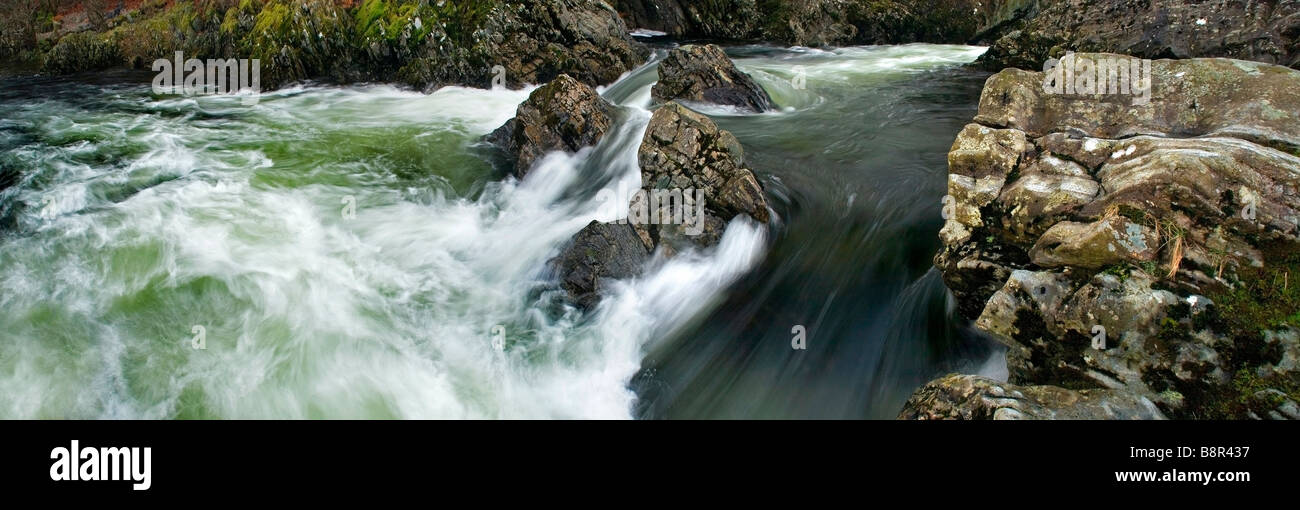 Panoramic shot of River Nevis, Glen Nevis, Highlands, Scotland Stock ...