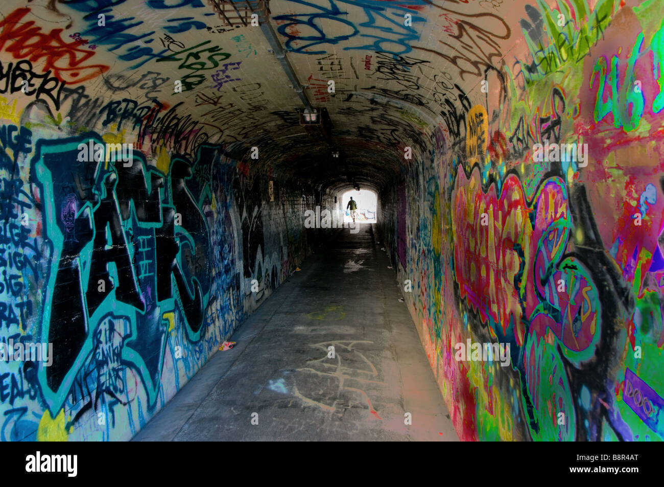Graffiti train tunnel hi-res stock photography and images - Alamy