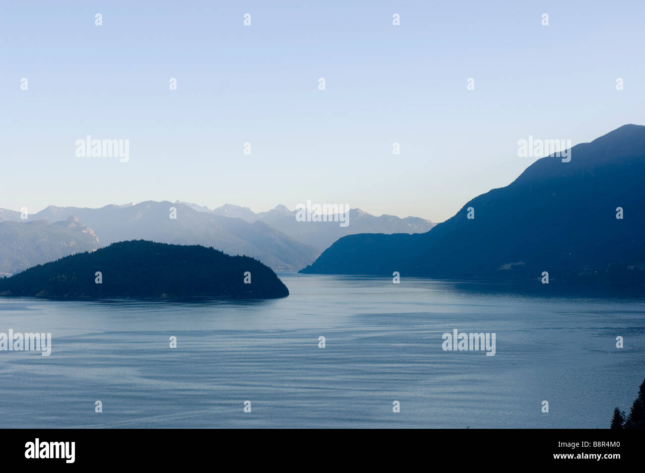 Howe Sound between Whistler and Vancouver, British Columbia, Canada ...