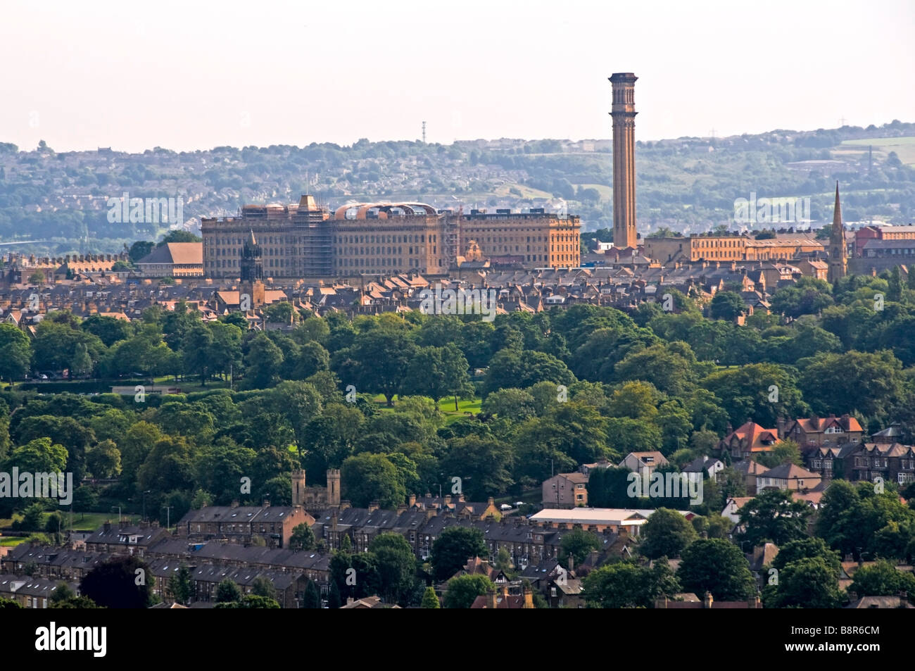 Manningham Listers Mill overlooking Bradford UK Stock Photo - Alamy