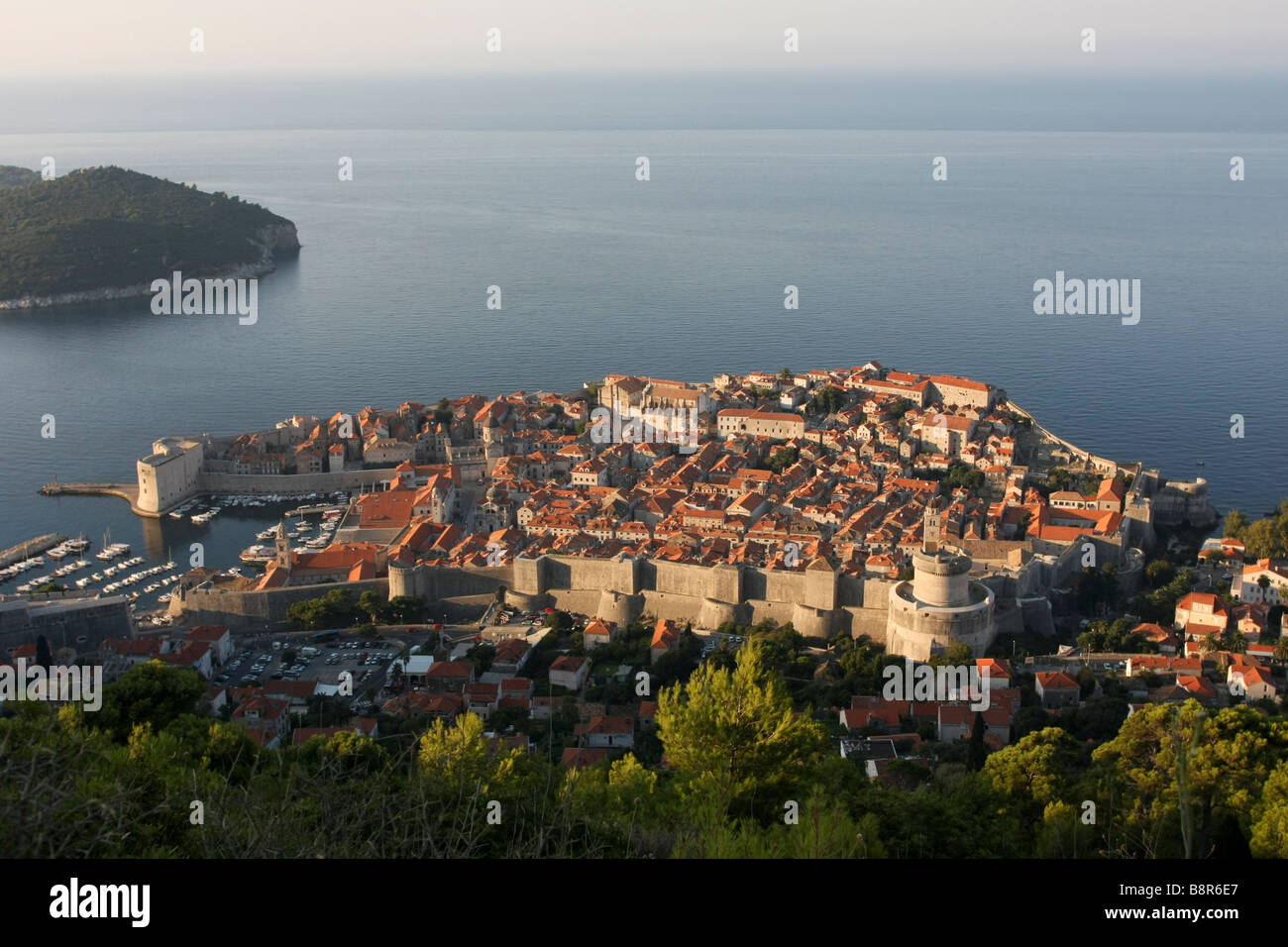 View of Dubrovnik from Mount Srd Stock Photo - Alamy
