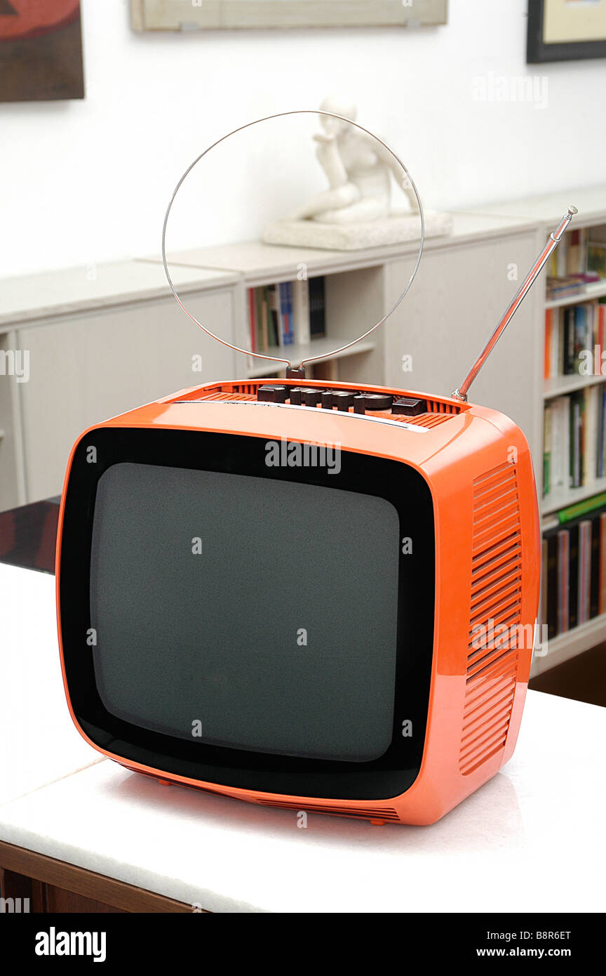 TV, Orange, Design Stock Photo - Alamy