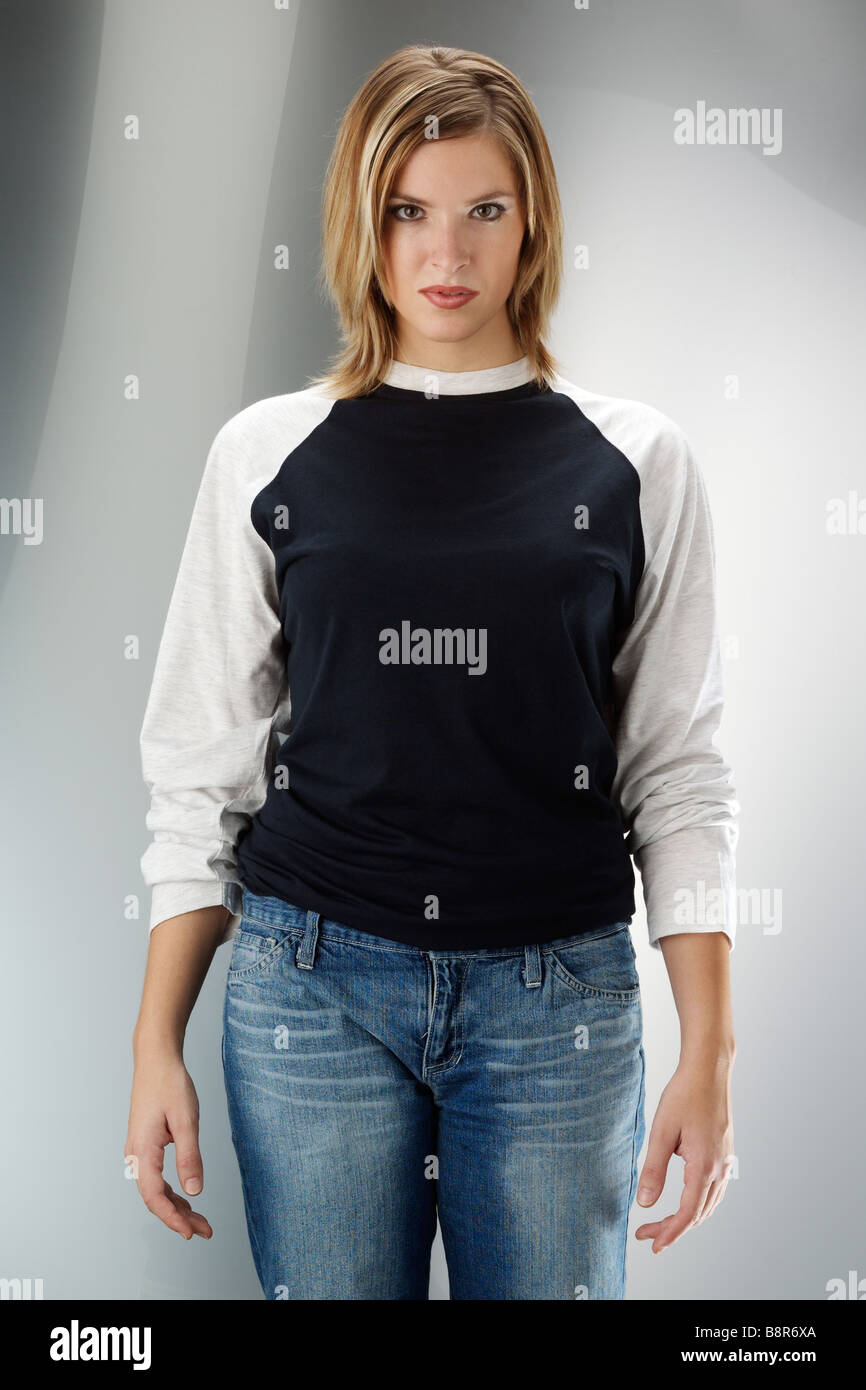 Girl, 20-25 Yars, Studio shot, Standing, Blonde, Up Stock Photo - Alamy