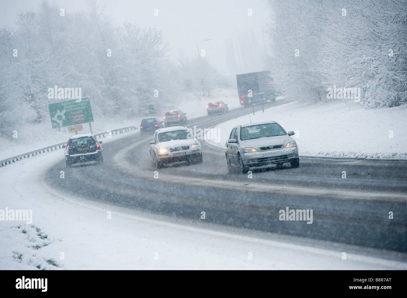 Car driving slowly hi-res stock photography and images - Alamy