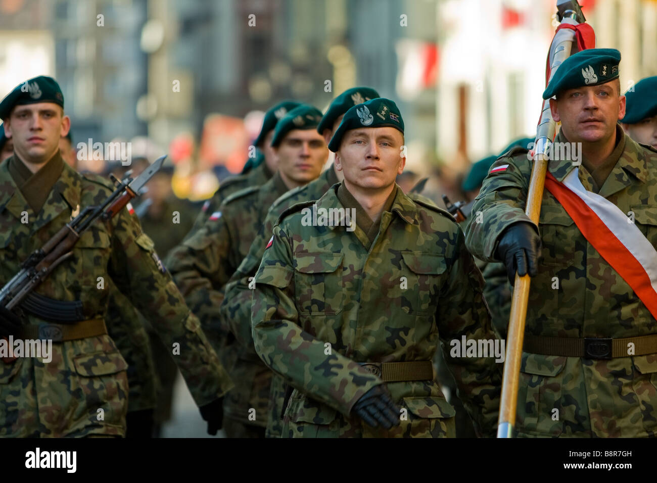 Soldiers march during Independence Day Stock Photo - Alamy