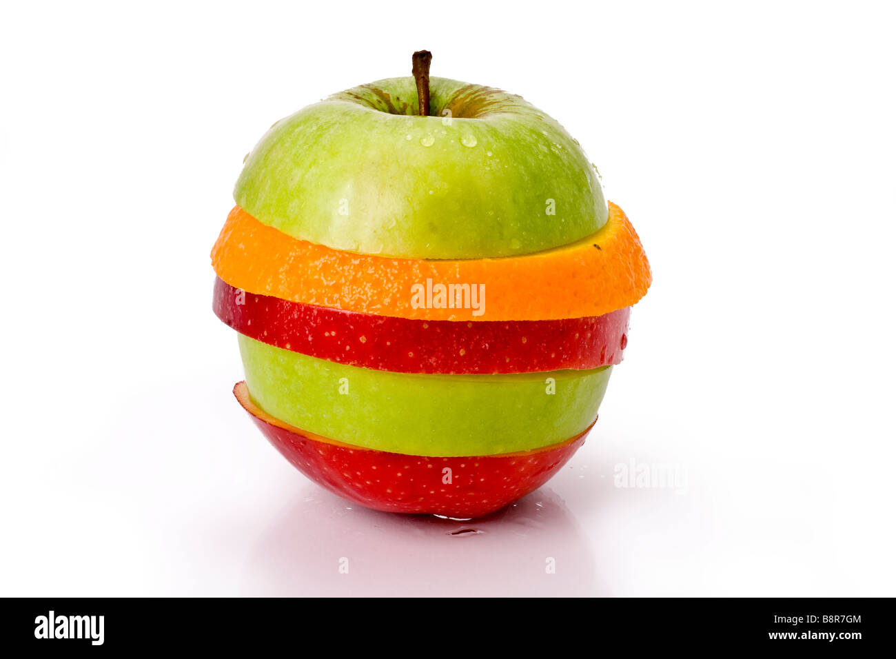 Sliced fruit in the shape of an apple Stock Photo - Alamy