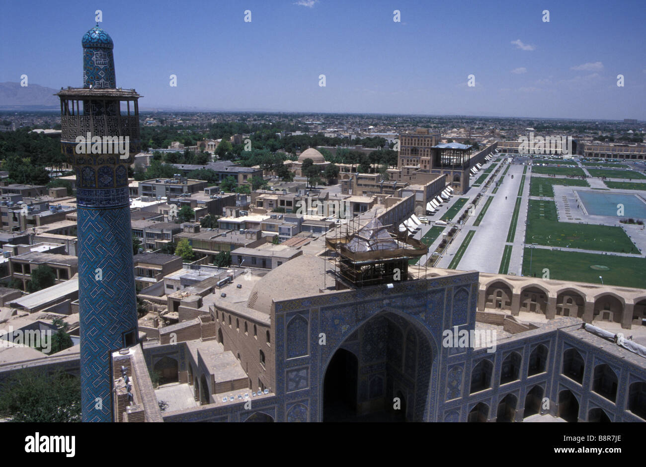view from Masjid e Imam minaret Isfahan Iran Stock Photo - Alamy