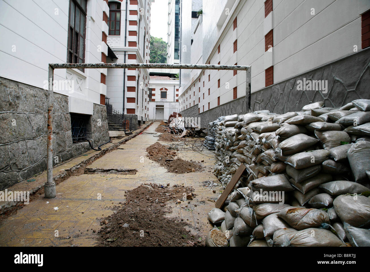 Makeshift football pitch in Rio de Janeiro Brazil Stock Photo - Alamy