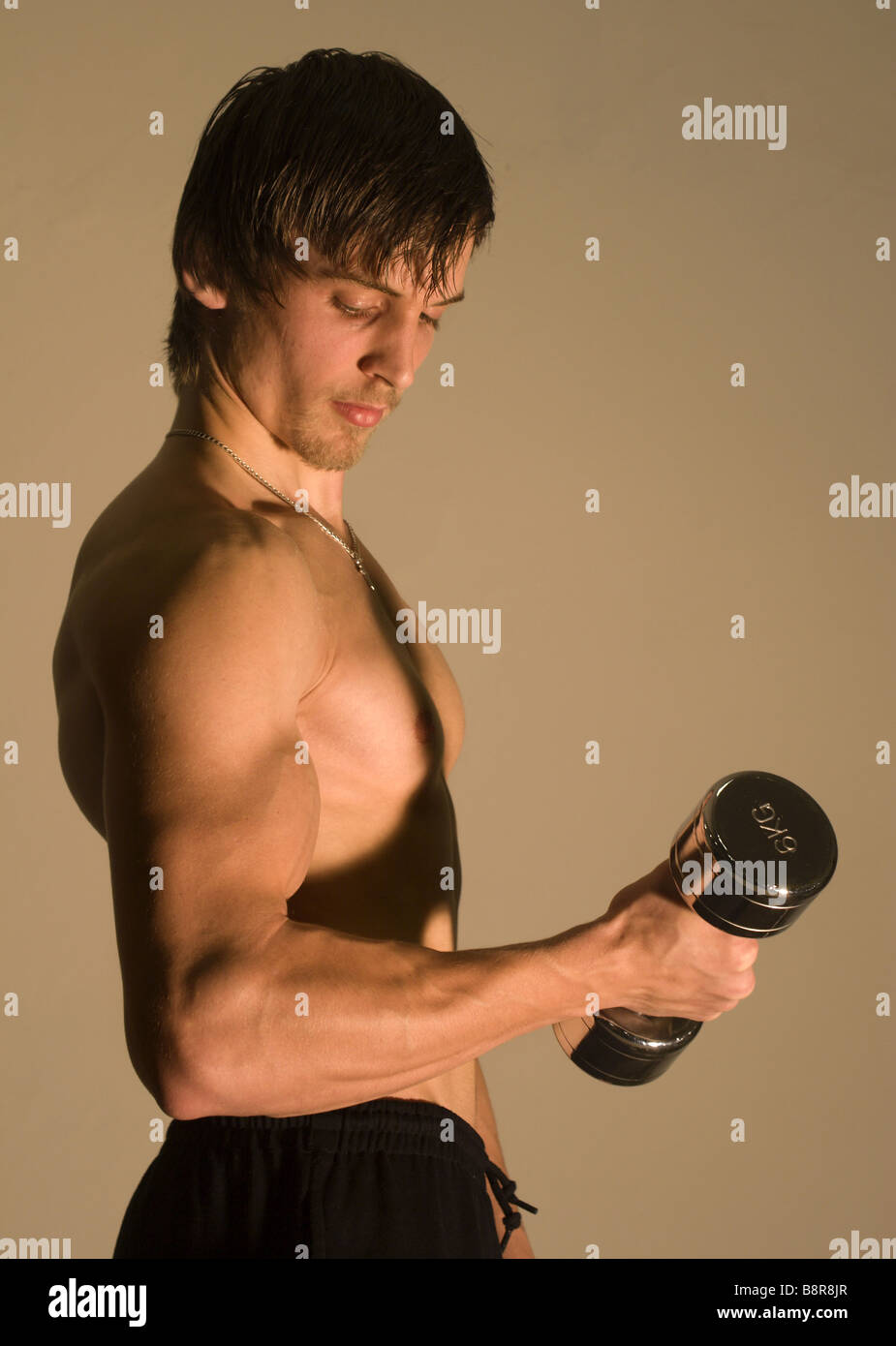 training of bodybuilder Stock Photo - Alamy