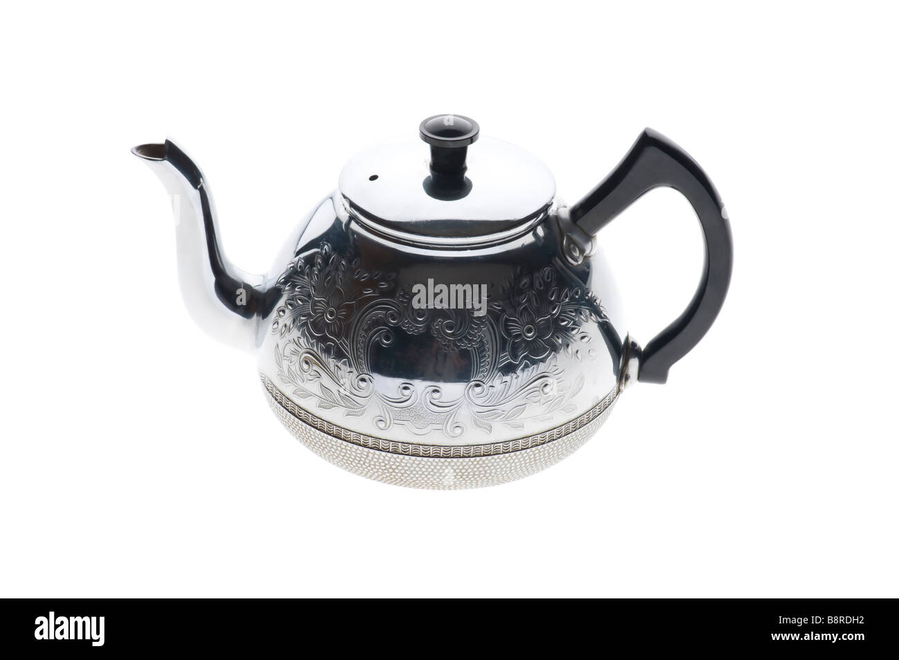 object on white kitchen utensil metal teapot Stock Photo - Alamy