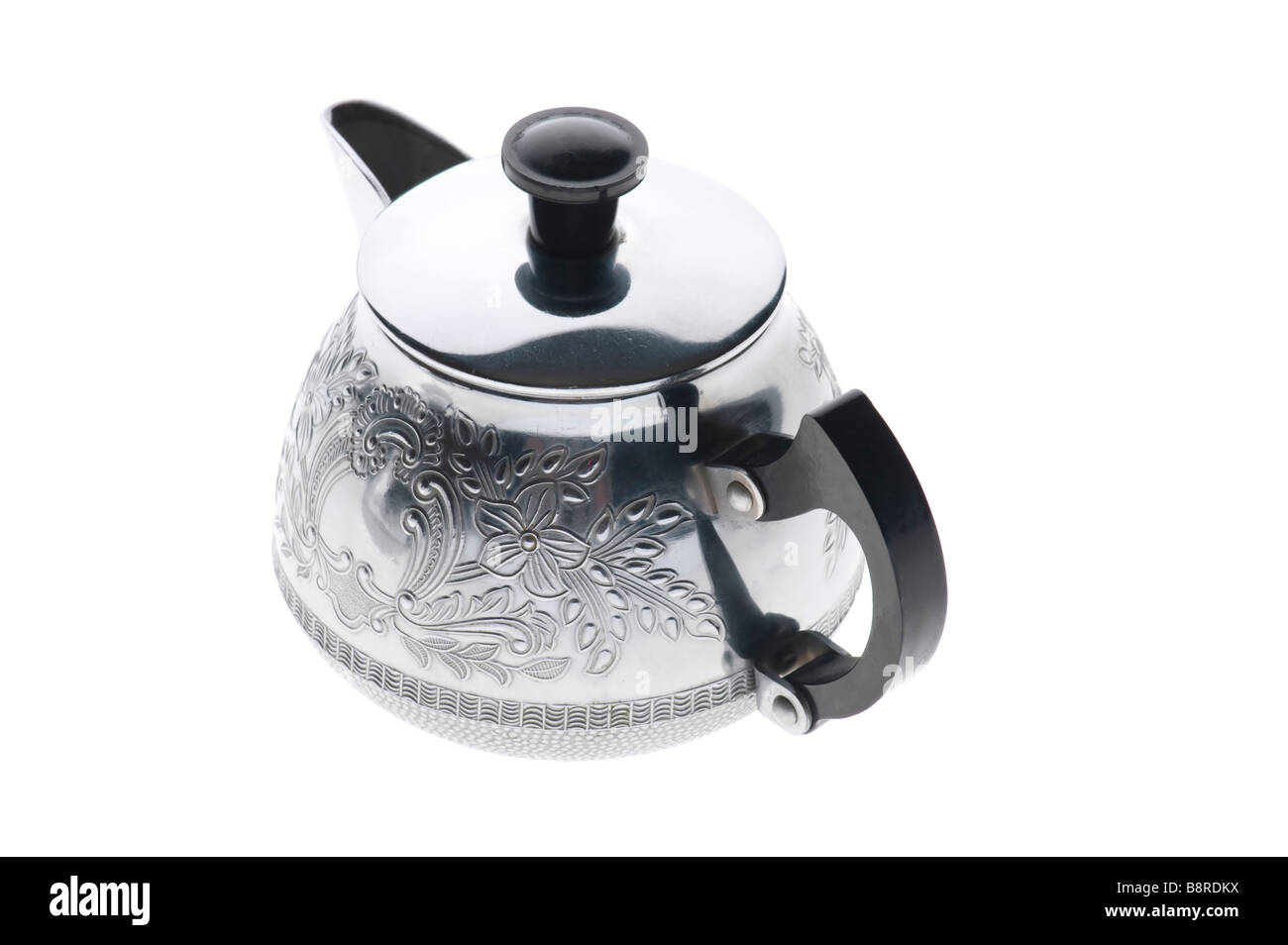 object on white kitchen utensil metal teapot Stock Photo - Alamy