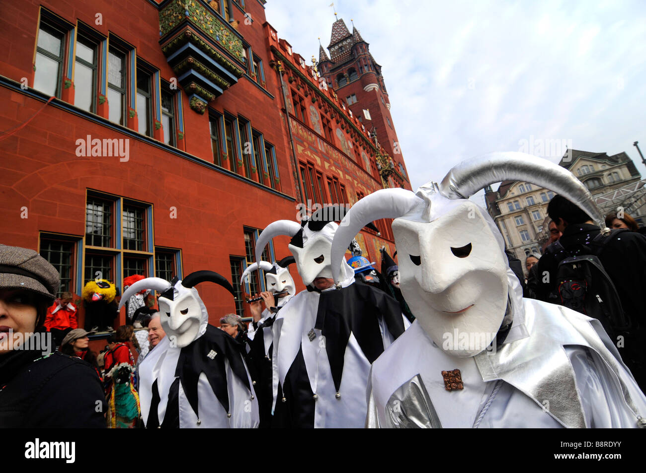 Swiss basel party mask parade town hall hi-res stock photography and ...