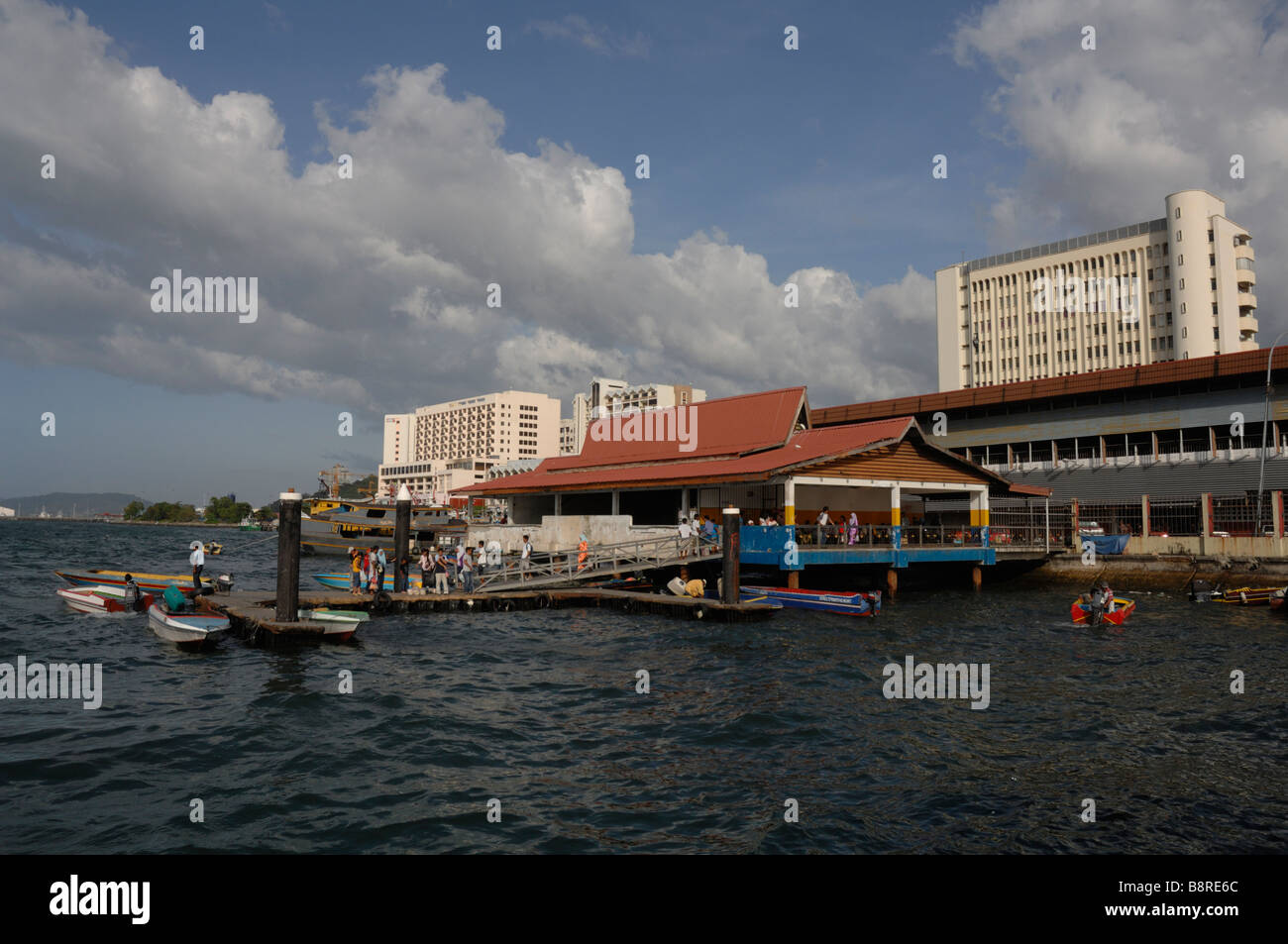 Fishing boats market Kota Kinabalu Sabah Malaysia Borneo South east ...