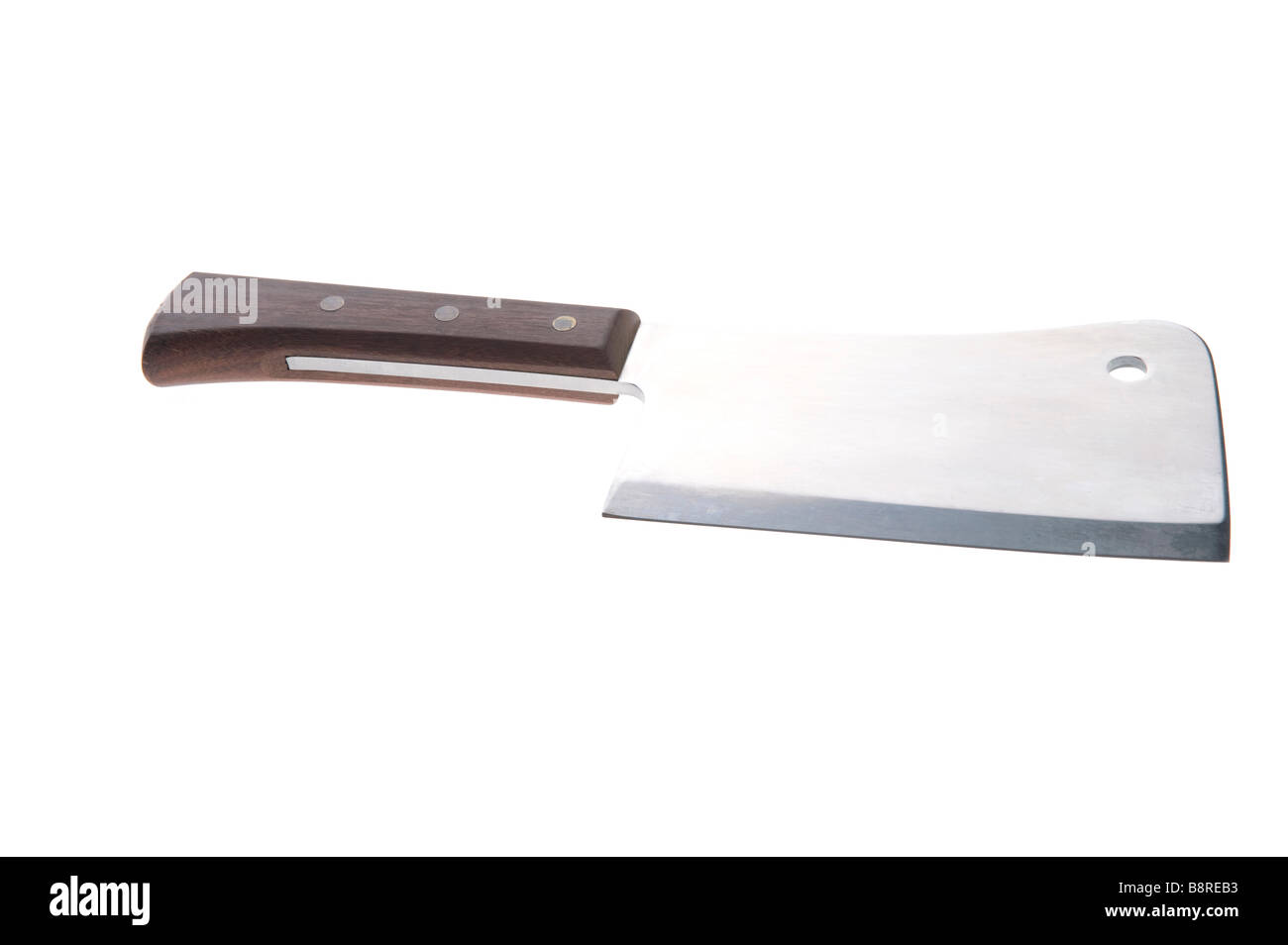 object on white Big kitchen knife Stock Photo - Alamy