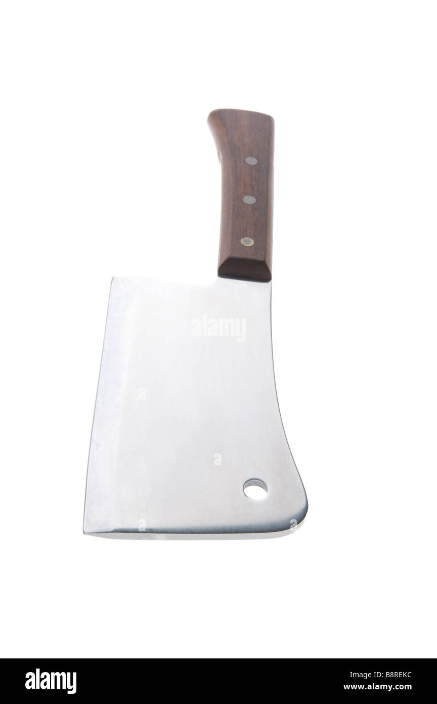 object on white Big kitchen knife Stock Photo - Alamy