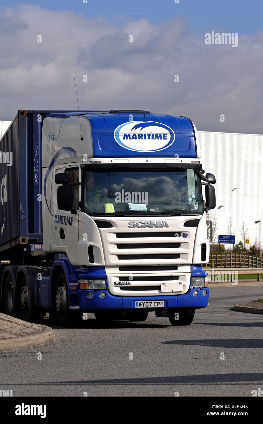 Maritime lorry at DIRFT, Northamptonshire, England, UK Stock Photo - Alamy