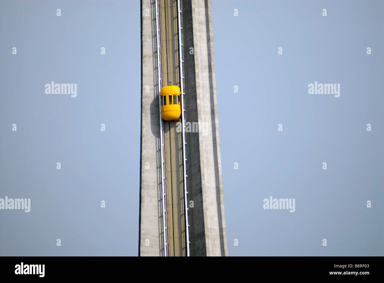 Skylon Tower Yellow Elevator Stock Photo - Alamy