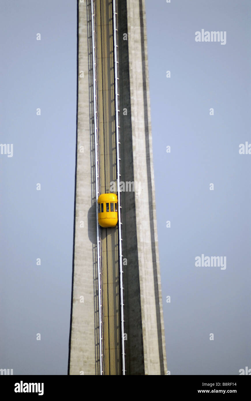 Skylon Tower Yellow Elevator Stock Photo - Alamy