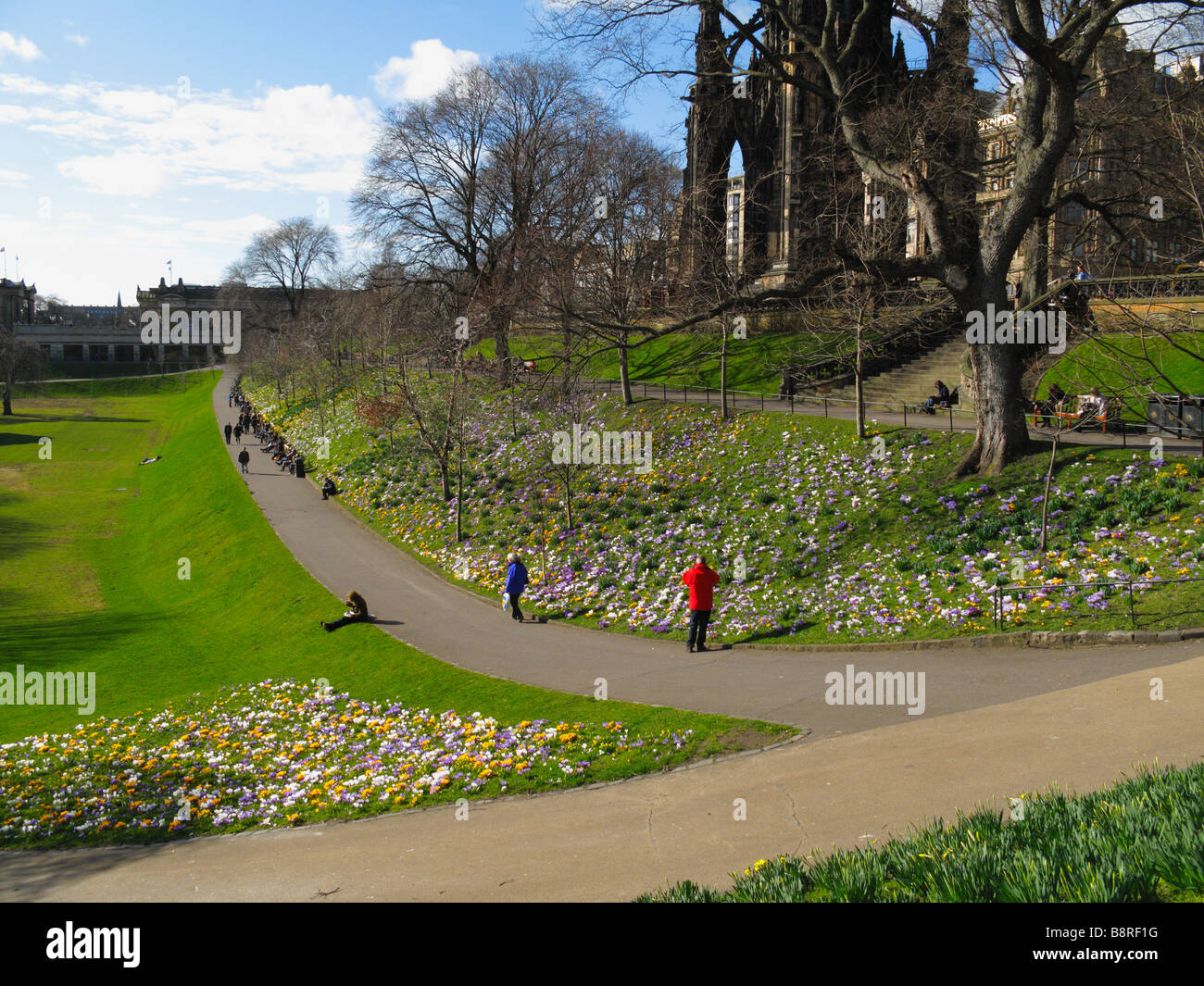 Early Spring day in Princess St Gardens Edinburgh Scotland Stock Photo ...
