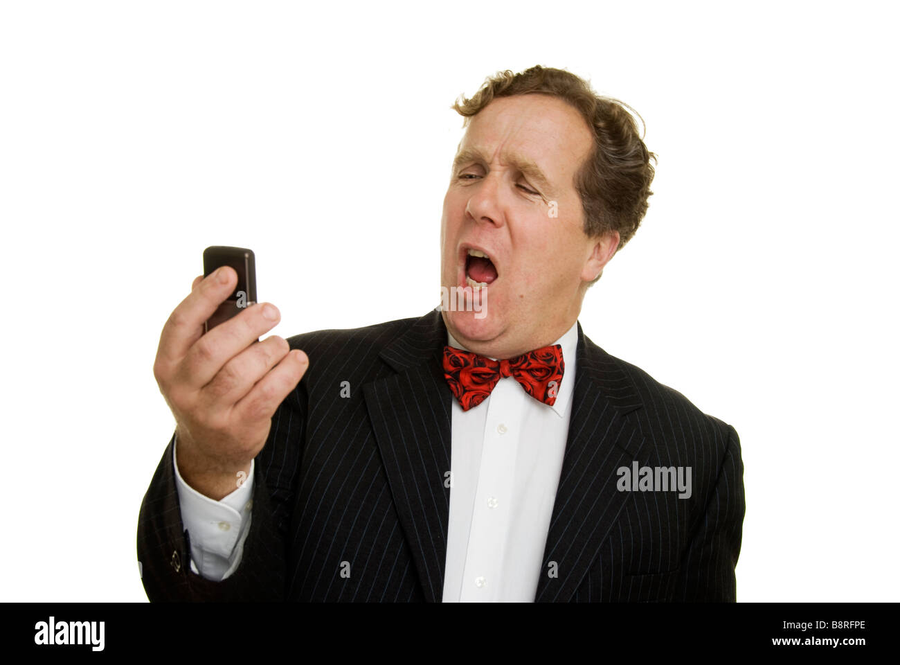 Shouting down phone hi-res stock photography and images - Alamy