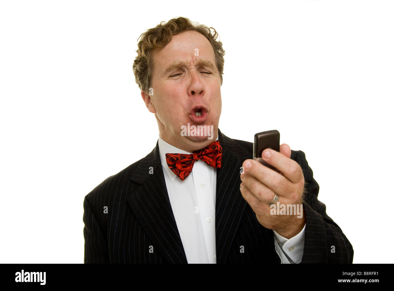 Shouting down phone hi-res stock photography and images - Alamy