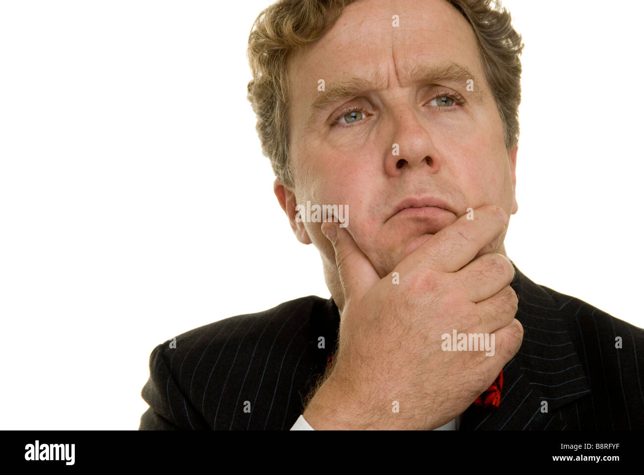businessman thinking deep in thought Stock Photo - Alamy