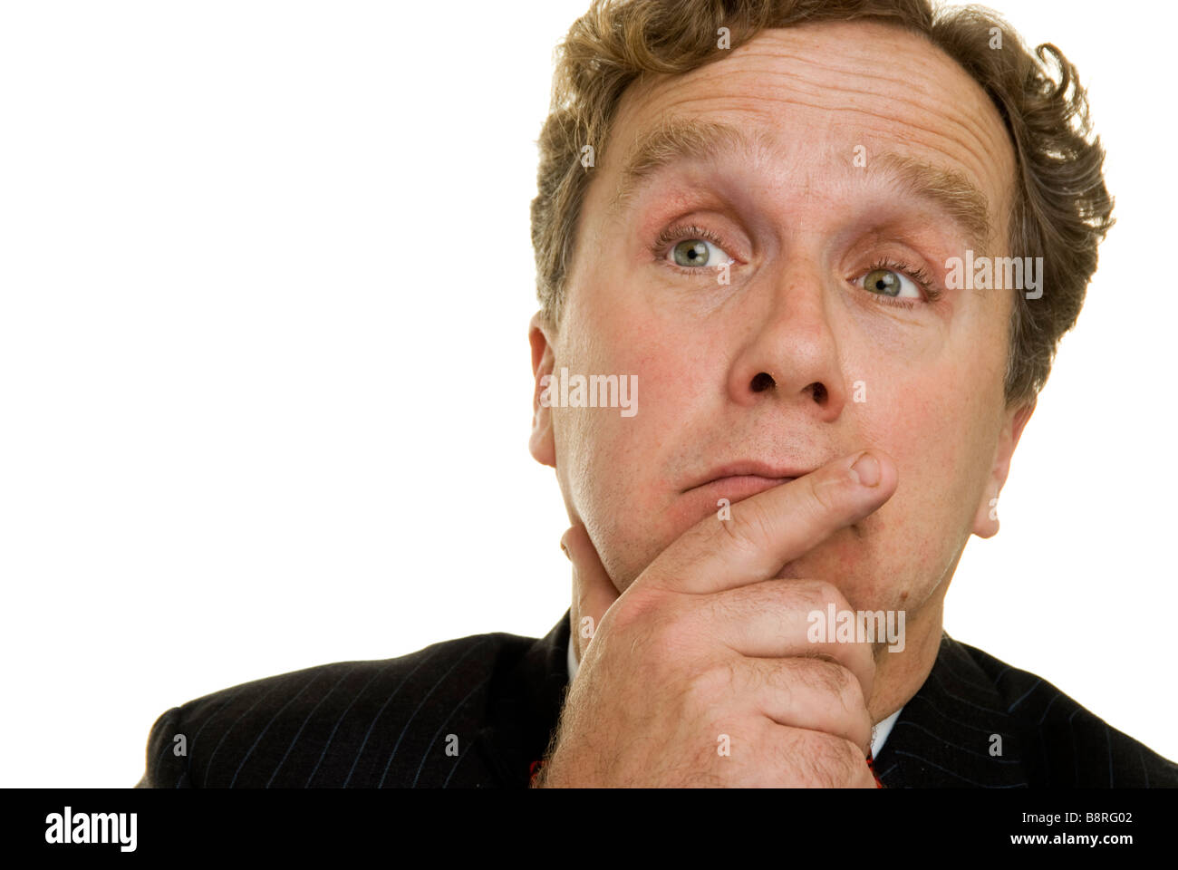 businessman thinking deep in thought Stock Photo - Alamy