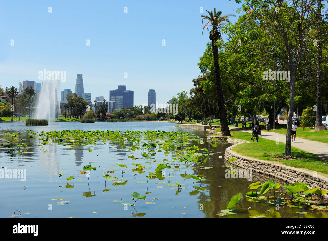 Echo Park Lake, Los Angeles CA Stock Photo - Alamy