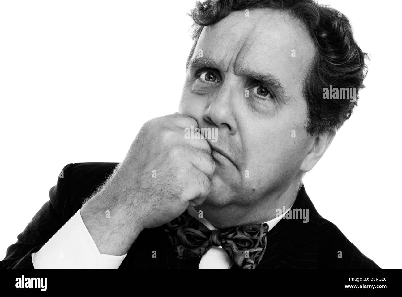 Worry worried Black and White Stock Photos & Images - Alamy
