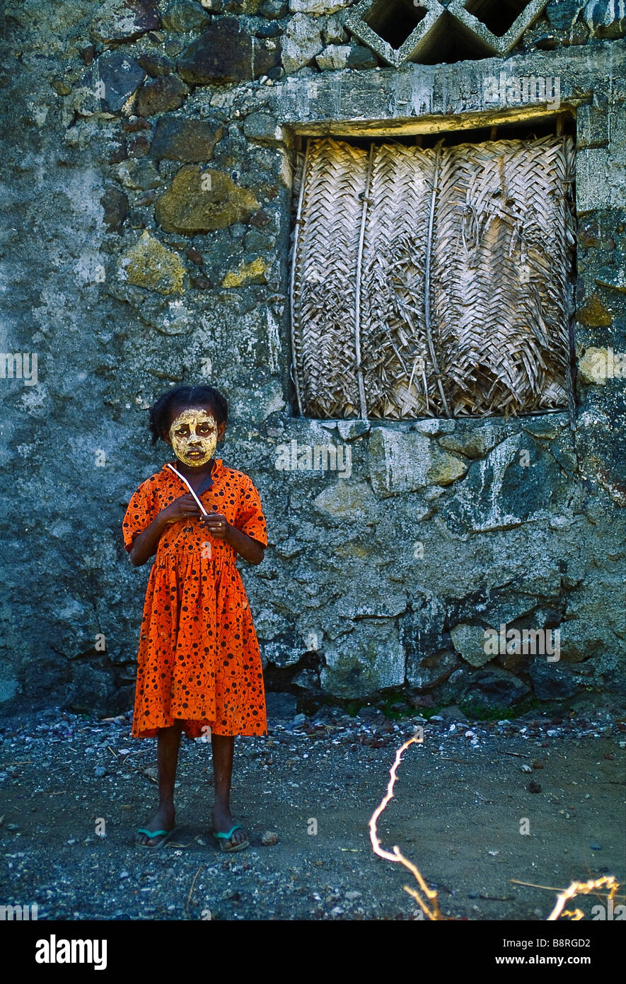 Young girl dress up on the Comoros Islands, Africa Stock Photo - Alamy