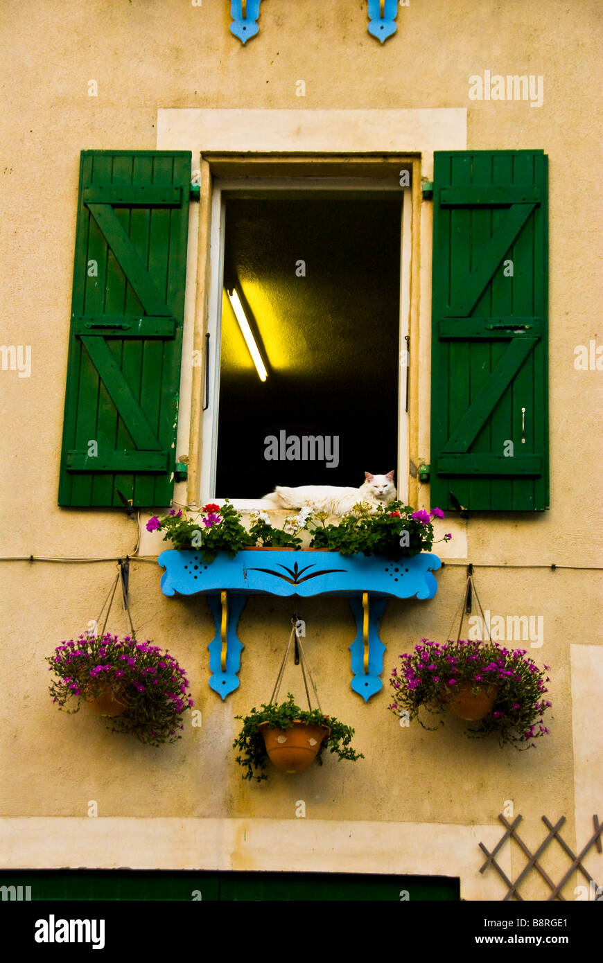 Window box france shutters hi-res stock photography and images - Alamy