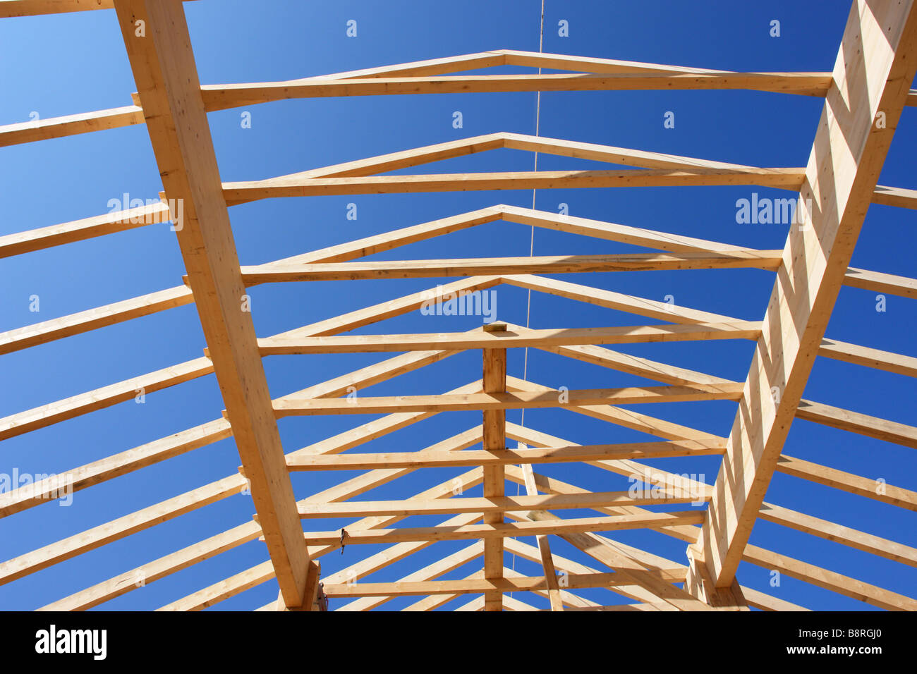 a carcass roof on a building site Stock Photo - Alamy