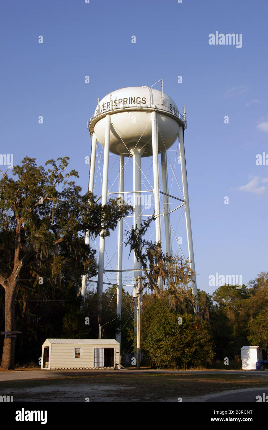 Water tower in Silver Springs Florida USA Stock Photo - Alamy