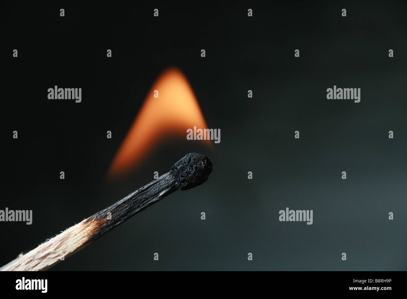 Picture of a burning matchstick Stock Photo - Alamy