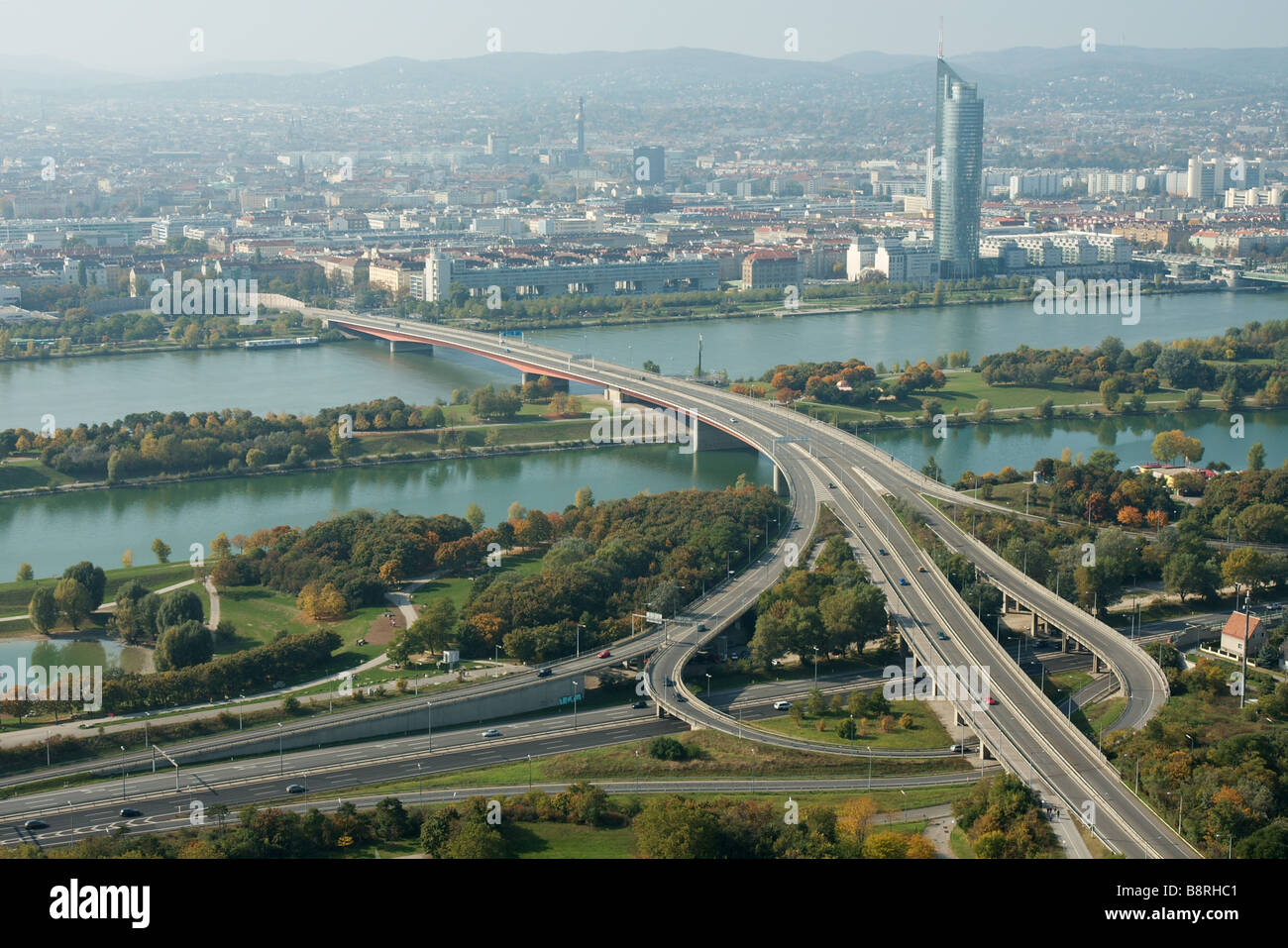 Aerial view above city vienna hi-res stock photography and images - Alamy