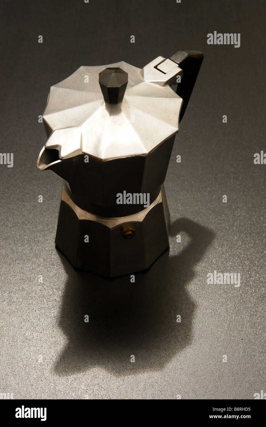 Picture of a metalic cofee pot Stock Photo - Alamy