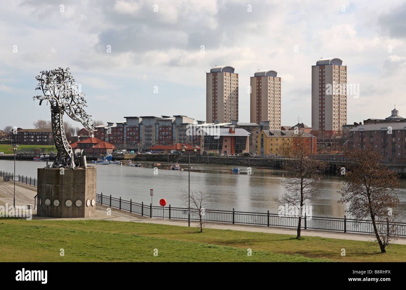 View of Hendon from St Peter's, Sunderland, England, UK Stock Photo - Alamy