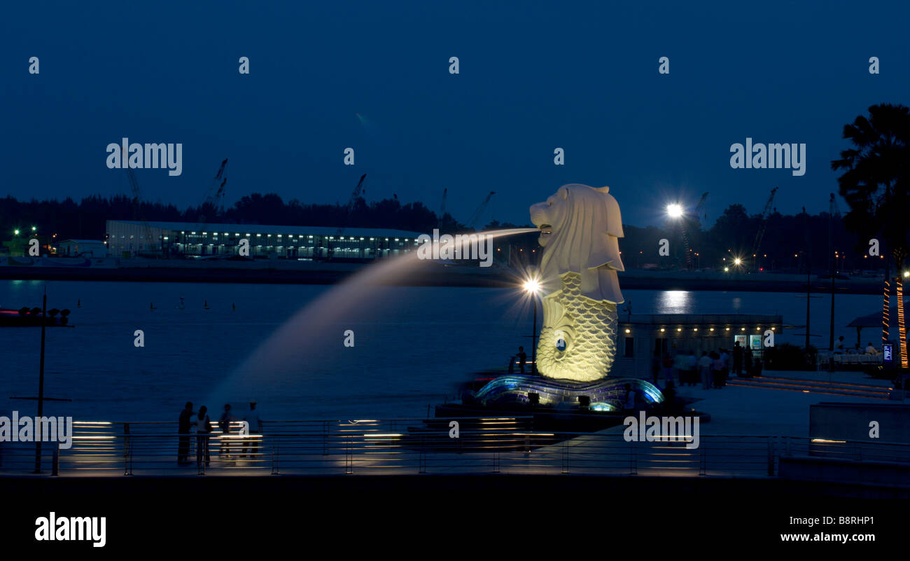Fountain merlion park singapore hi-res stock photography and images - Alamy
