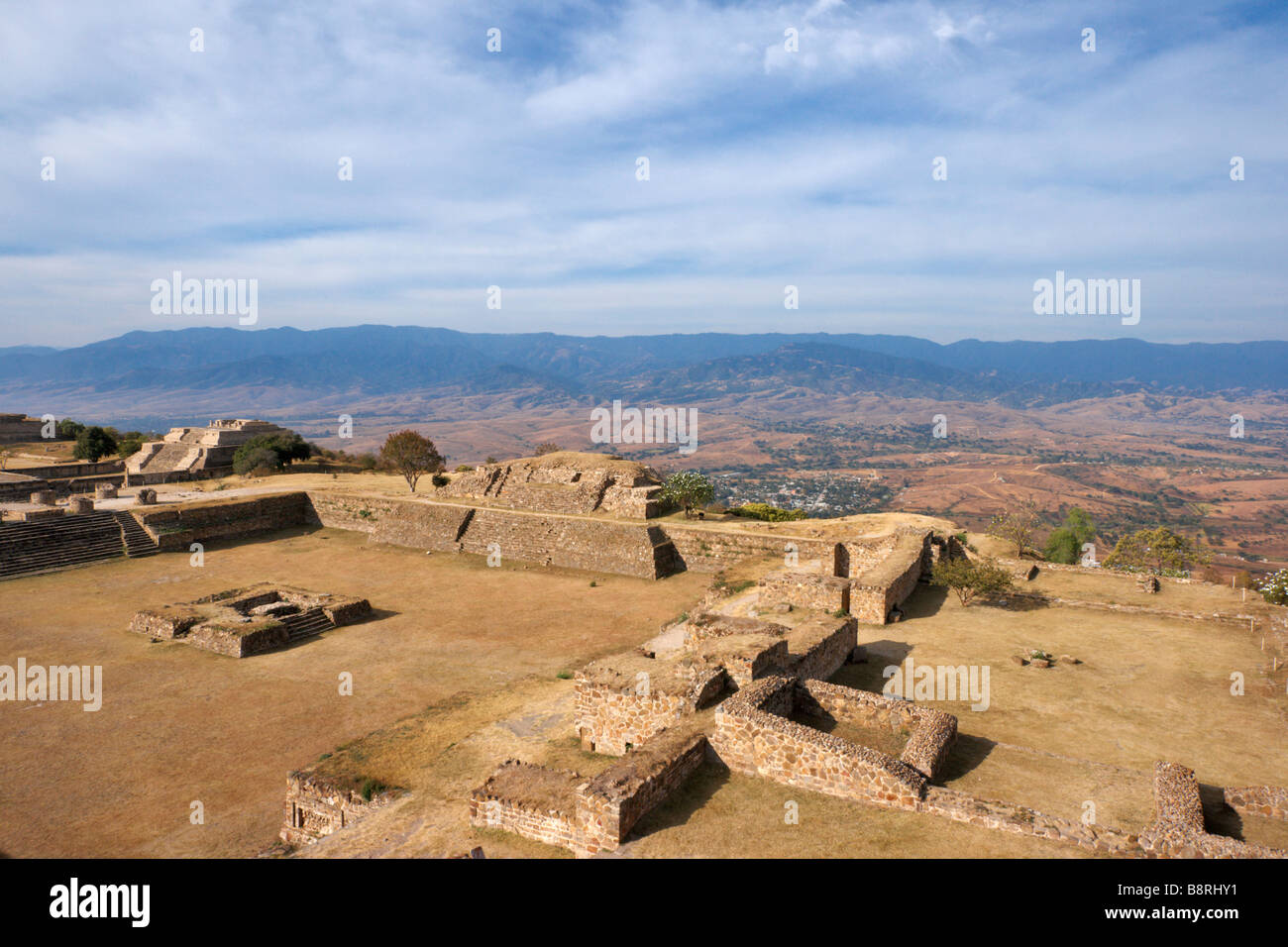 Plateau ruins sacred site stone temple zapotec ancient pyramids hi-res ...