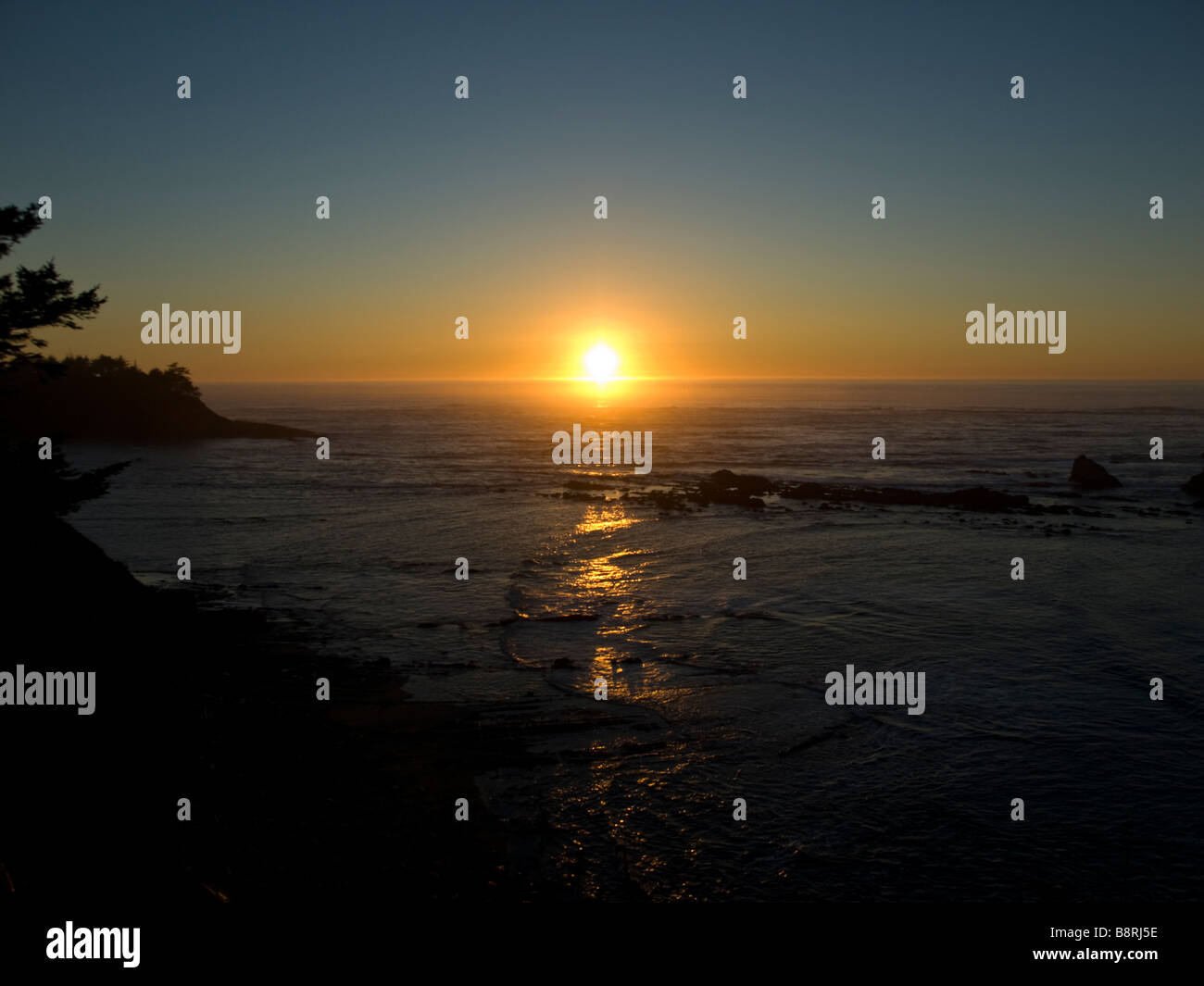 Oregon Coast Sunset Stock Photo - Alamy