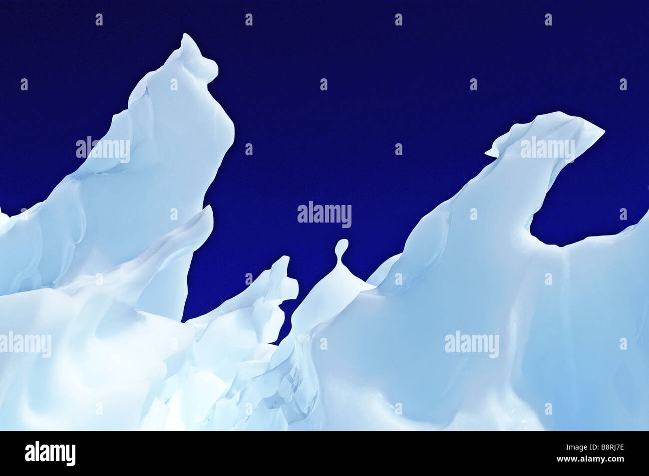 typical landscape - bizarrely shaped ice, Greenland Stock Photo - Alamy