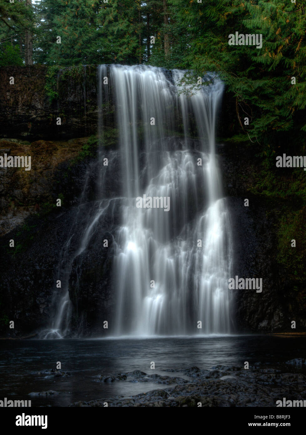 Upper North Falls at Silver Creek Falls State Park Stock Photo - Alamy