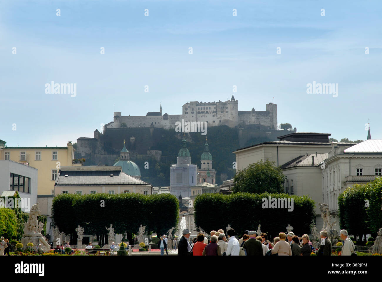 The Mirabell Gardens and the Schloss Mirabell in the centre of Salzburg ...