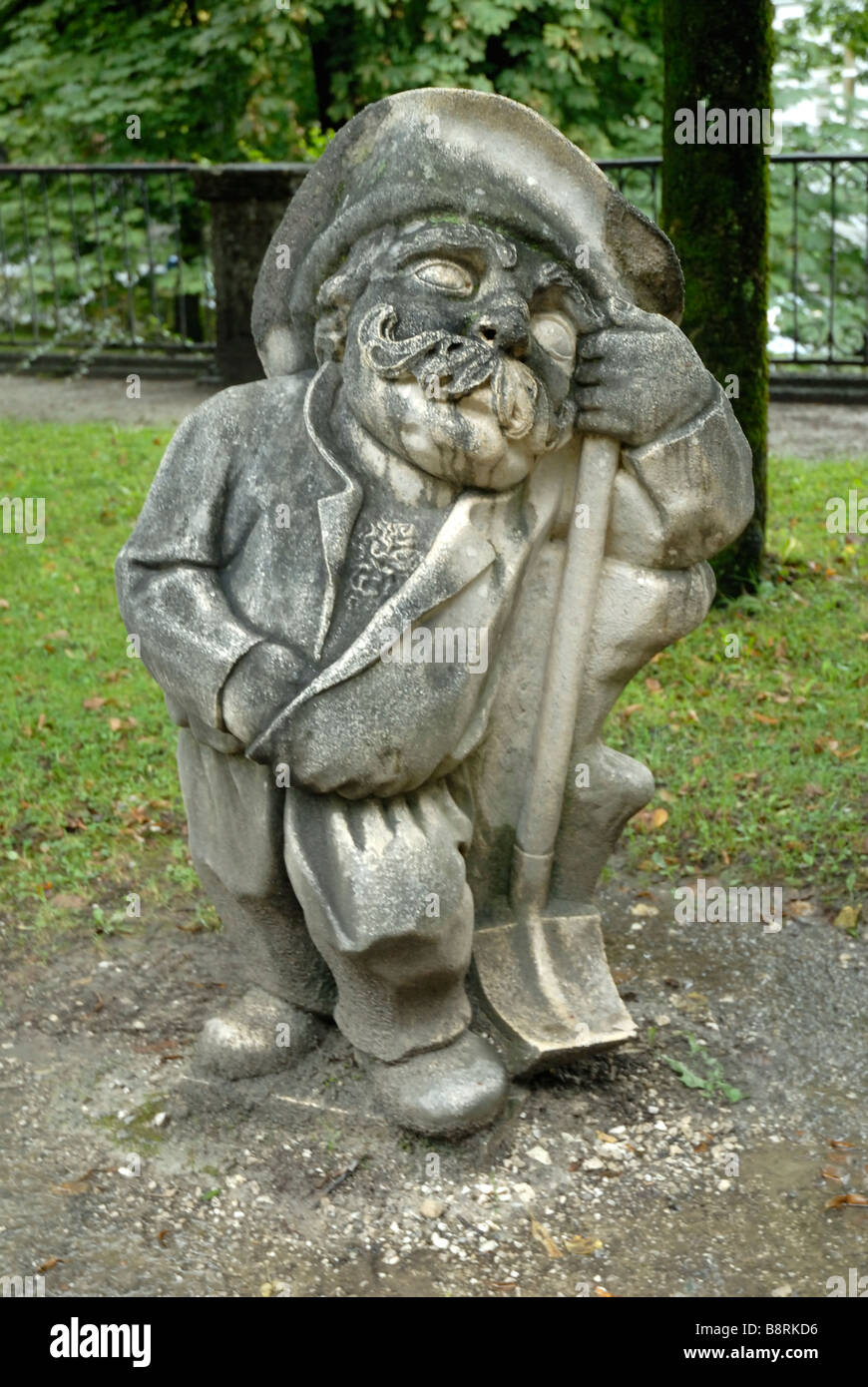 The Dwarf Garden in the Mirabell Gardens and the Schloss Mirabell in ...