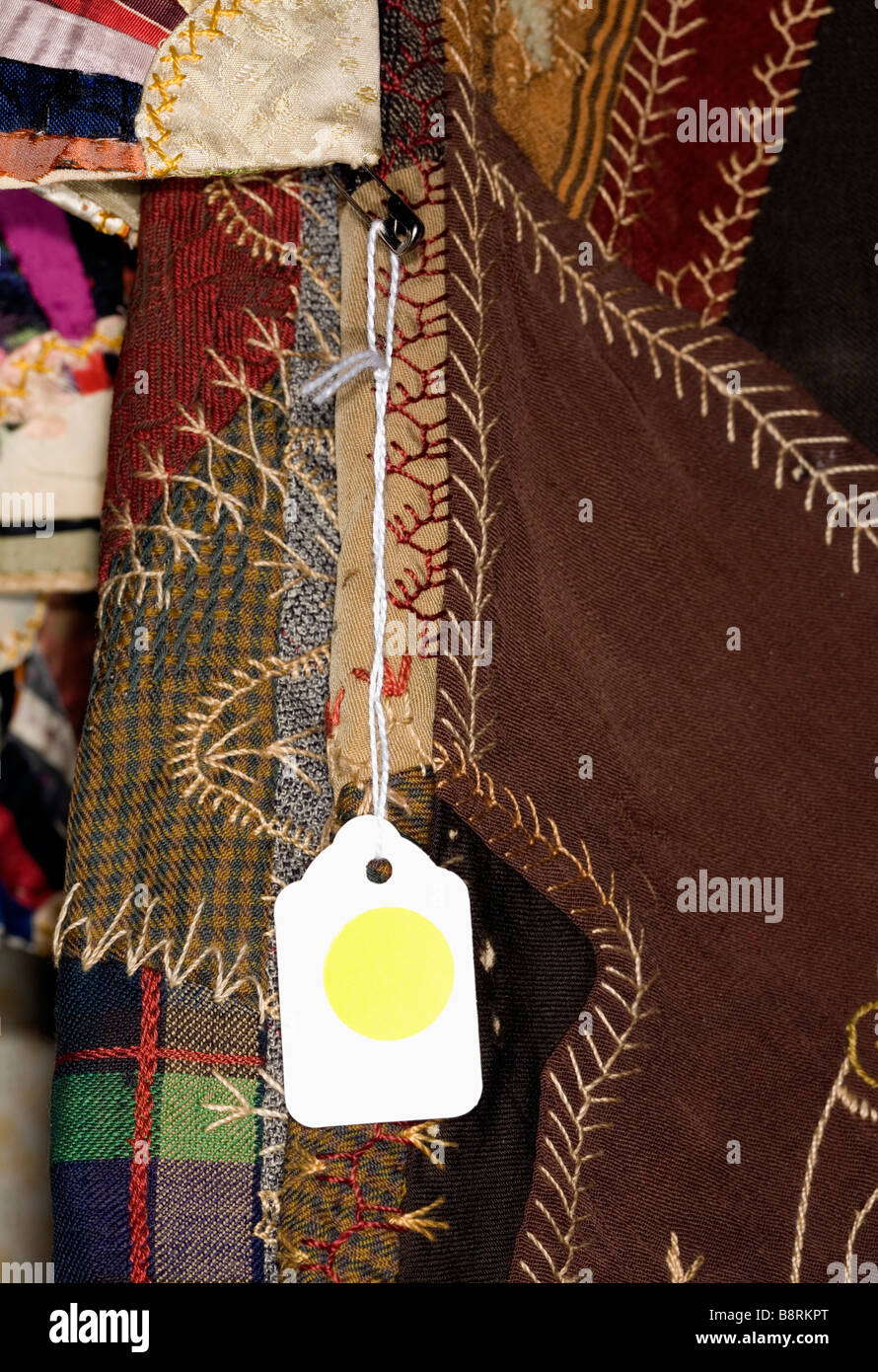 Price tag hangs on material Stock Photo - Alamy